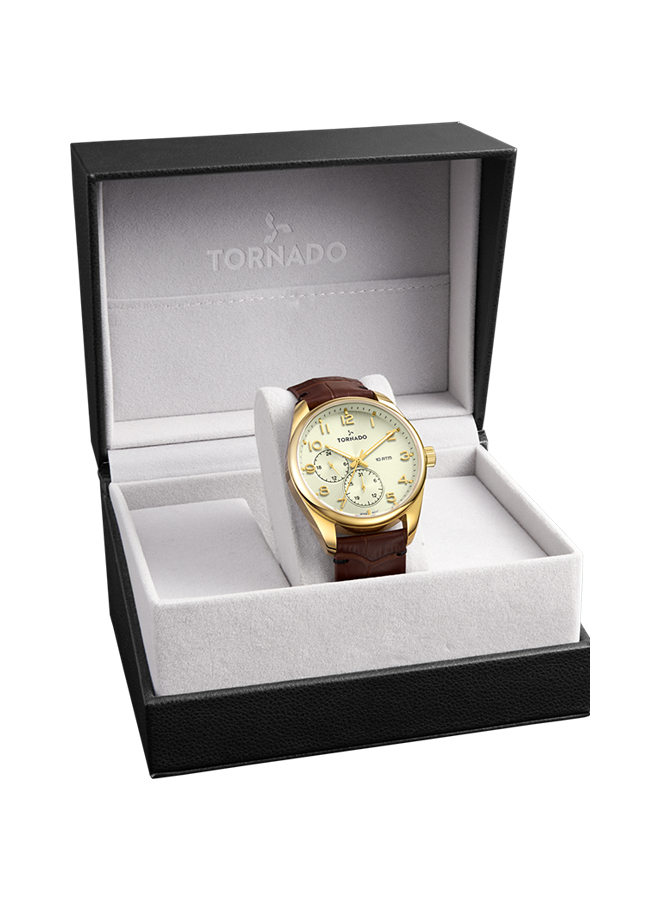 TORNADO CELESTIA CLASSIC Men's Multi Function Champagne Dial Watch ...