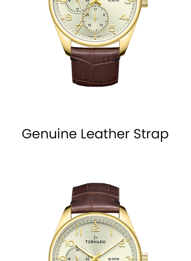 TORNADO CELESTIA CLASSIC Men's Multi Function Champagne Dial Watch ...