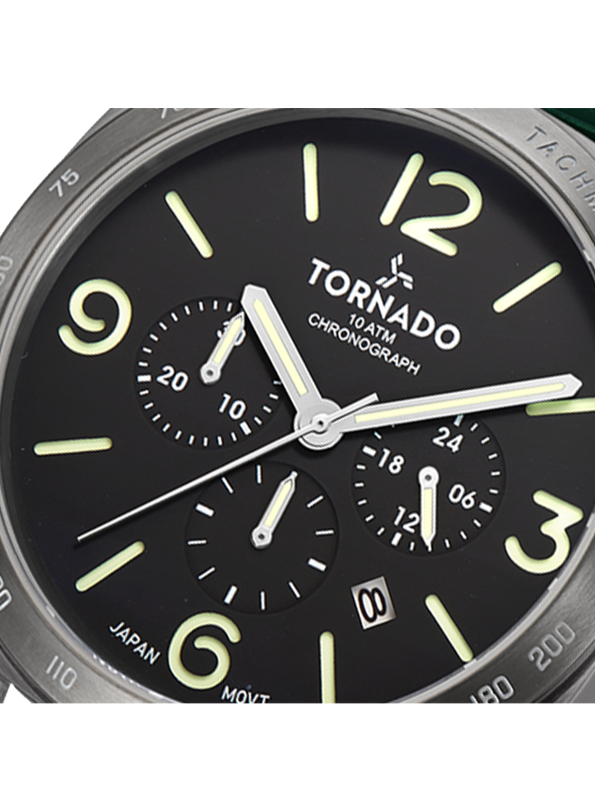 TORNADO LUMINA CHRONOSPHERE Men's Chronograph Green Dial Watch - T9102 ...