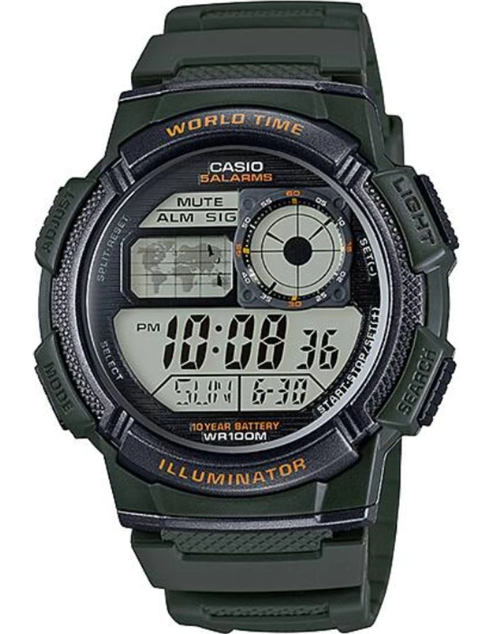 CASIO Men's Digital Grey Dial Watch - AE-1000W-3AVDF