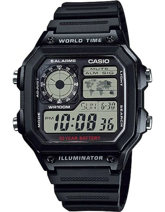 Casio watches Online Men's Digital Grey Dial Watch - AE-1200WH-1A | Time House Store KSA