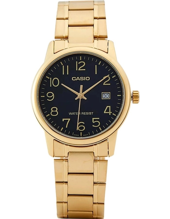 CASIO Men's Analog Black Dial Watch - MTP-V002G-1B