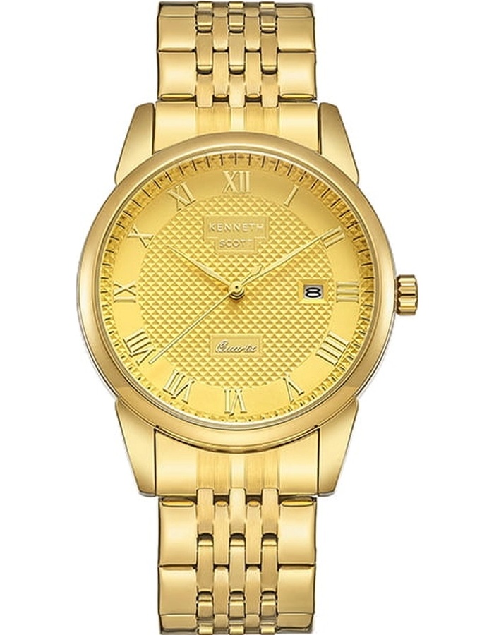 Buy Kenneth Scott Men's Ivory dial Analog watch - K23030-GLDI