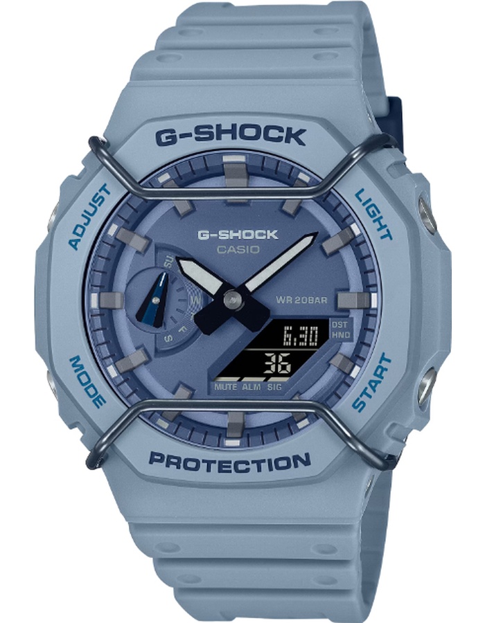G-SHOCK Men's Analog-Digital Blue Dial Watch - GA-2100PT-2A