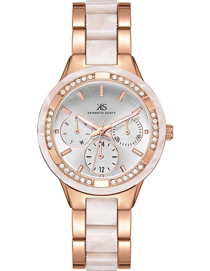 Buy Kenneth Scott Ladies's Rose Gold Dial Multi Fn Watch -K24604-RCWW