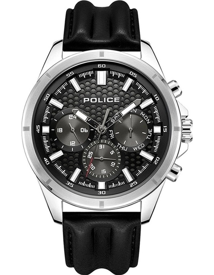 Buy POLICE Men's Multi Function Black Dial Watch - PEWJF2204101