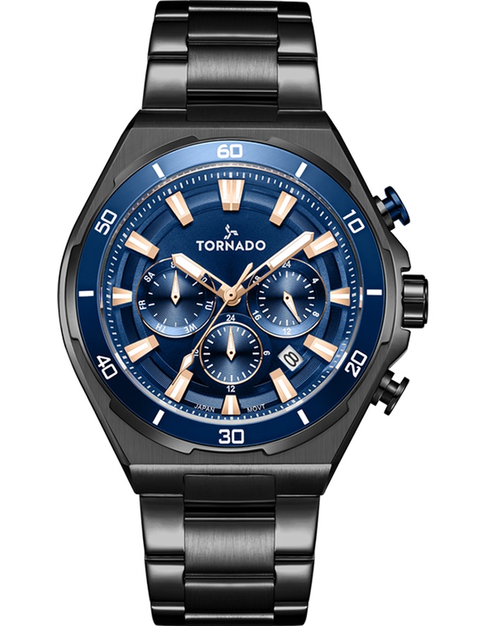 Buy Tornado Stellar X Men's Multi Function Blue Dial Watch Online - T24104-BBBN | Time House KSA